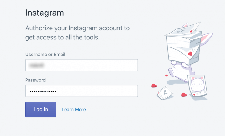 Instagram authorization For Shopify - Social Rabbit Plugin